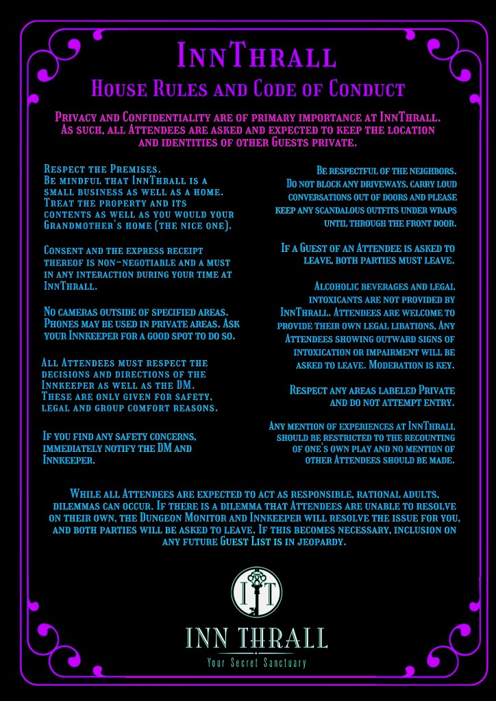 House Rules & Code of Conduct – Innthrall.com
